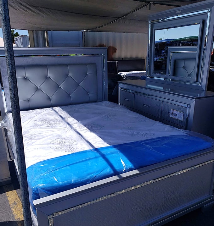 Complete bedroom sets with tufted headboards prove you can furnish your home without those endless furniture store payment plans.