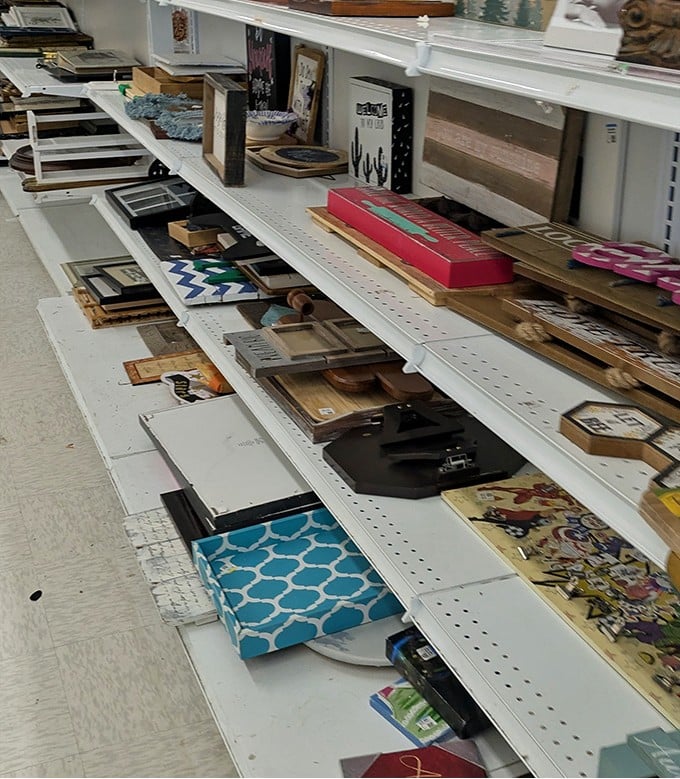 Home décor heaven where picture frames, trinket boxes, and wall art create a DIY decorator's playground of affordable possibilities.