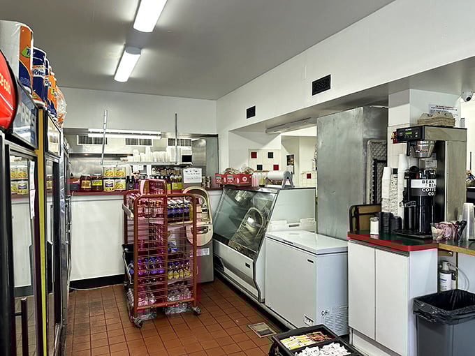 Where sandwich magic happens. In this tiny space, culinary dreams come true daily—proof that greatness requires neither fancy equipment nor excessive elbow room.