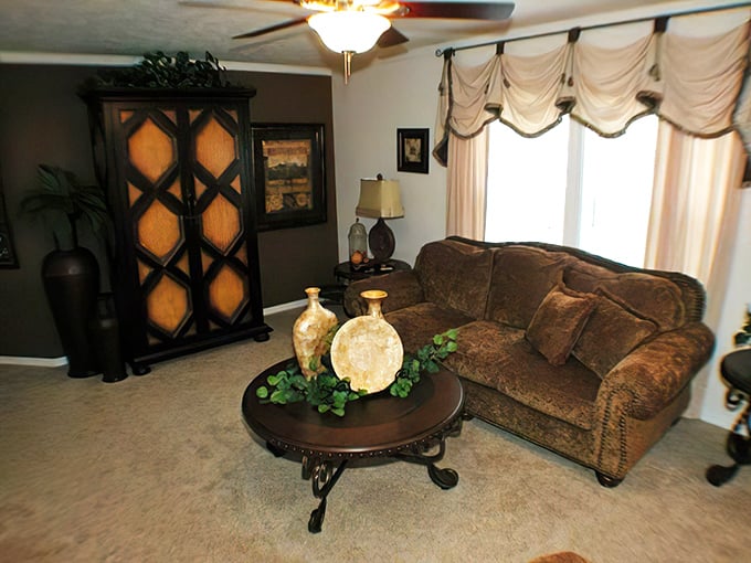 Living spaces designed for real life—where comfortable seating and practical storage meet to create rooms people actually use.
