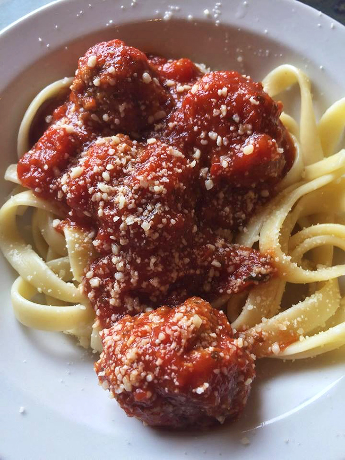 Spaghetti and meatballs that would make any Italian grandmother nod in reluctant approval—comfort food that transcends cultural boundaries.