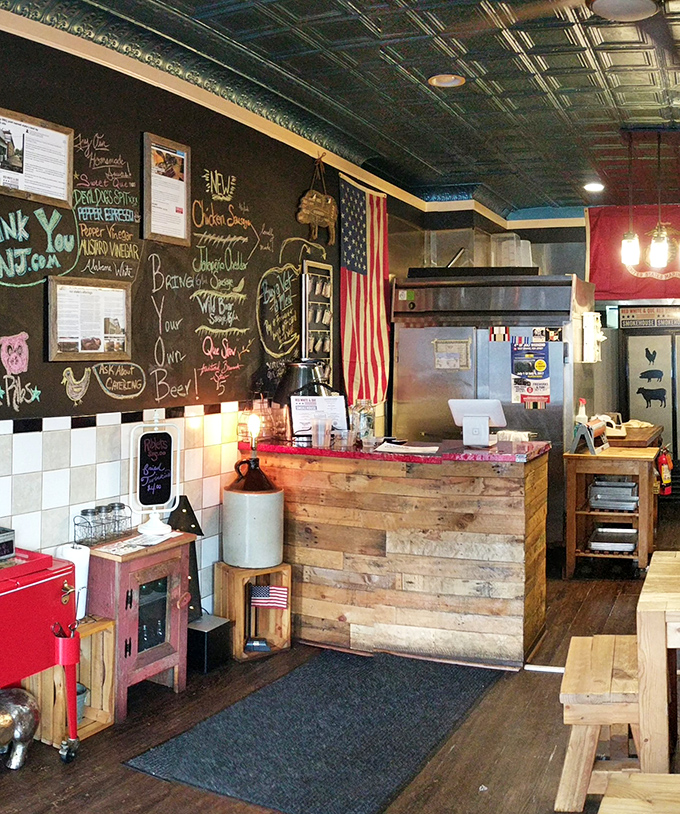 Where barbecue dreams begin – a counter that's seen thousands of hopeful faces eagerly awaiting their trays of smoky perfection.