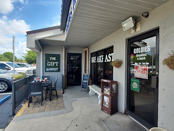 The entrance promises "Breakfast & Lunch" but regulars know it's really offering something more valuable: a respite from pretentious dining trends.