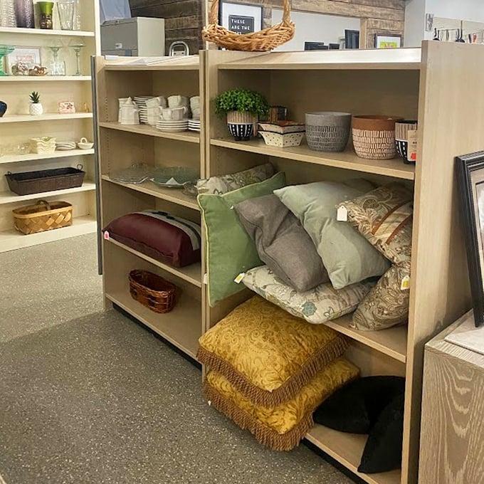 The home décor section offers pillows in every shade of "I saw this in a magazine once" and baskets for organizing good intentions.