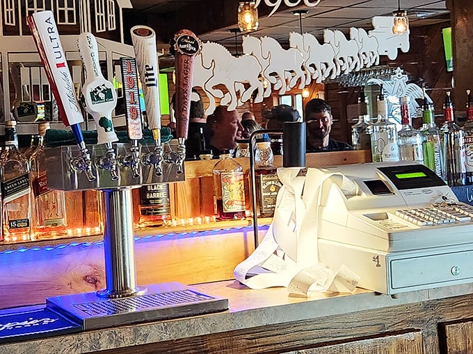 The bar's lineup of taps promises local brews that pair perfectly with prime rib – a marriage made in Wisconsin heaven.