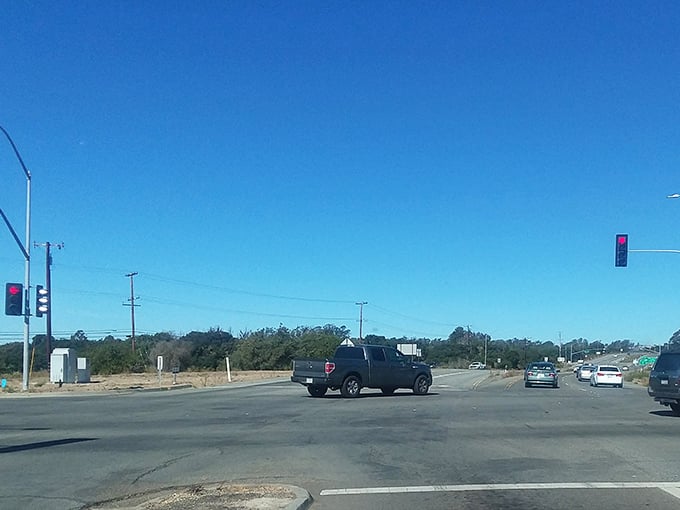 Even Lompoc's intersections offer postcard-worthy mountain views—making red lights one of the few traffic delays you might actually appreciate.