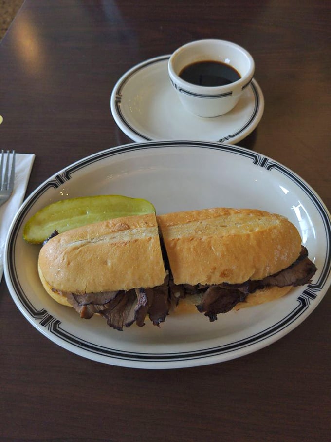 A French dip that doesn't need a passport to prove its authenticity—just take one bite and you'll understand.