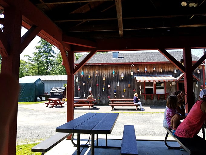Outdoor seating where memories are made, one perfectly fried scallop at a time.