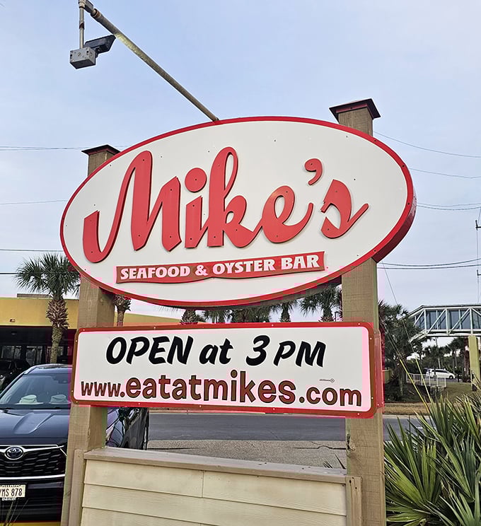 That sign isn't just directions—it's an invitation to join a Panama City Beach tradition where seafood gets the respect it deserves.