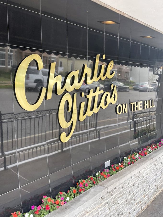 That gold lettering against black tile isn't just signage—it's a beacon of culinary promise that's been fulfilled for generations of St. Louis diners.