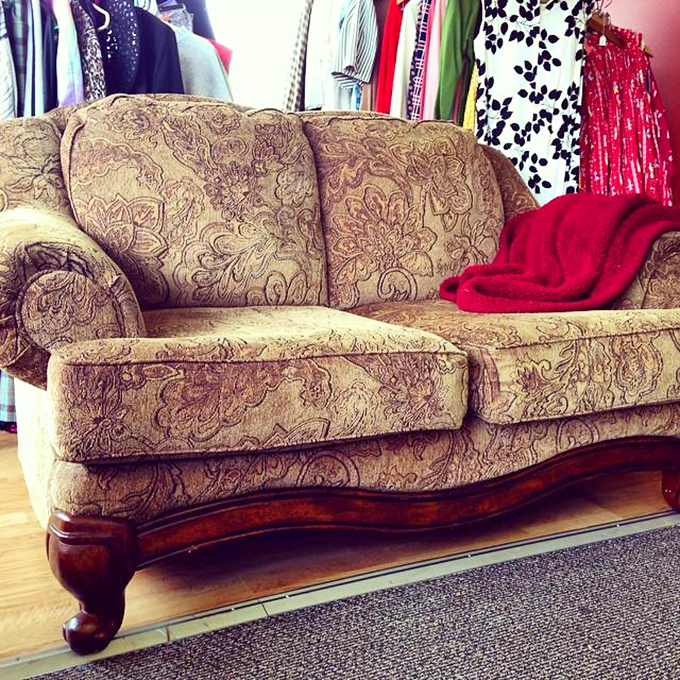 This elegant patterned sofa has stories to tell – imagine the conversations it's witnessed and the naps it's hosted over the years.