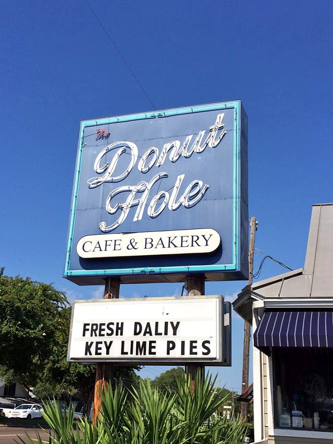 The sign may have a spelling quirk, but when the pies are this good, who needs perfect spelling? "DALY" special indeed!