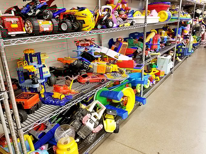 Toy nirvana stretches as far as the eye can see. Parents beware: "just one toy" promises dissolve faster than ice cream in August.