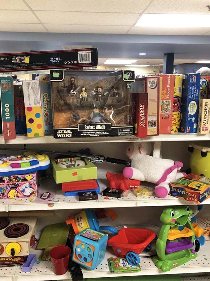 Toy archaeology at its finest—where Star Wars collectibles and childhood nostalgia pieces create an irresistible time capsule of play.