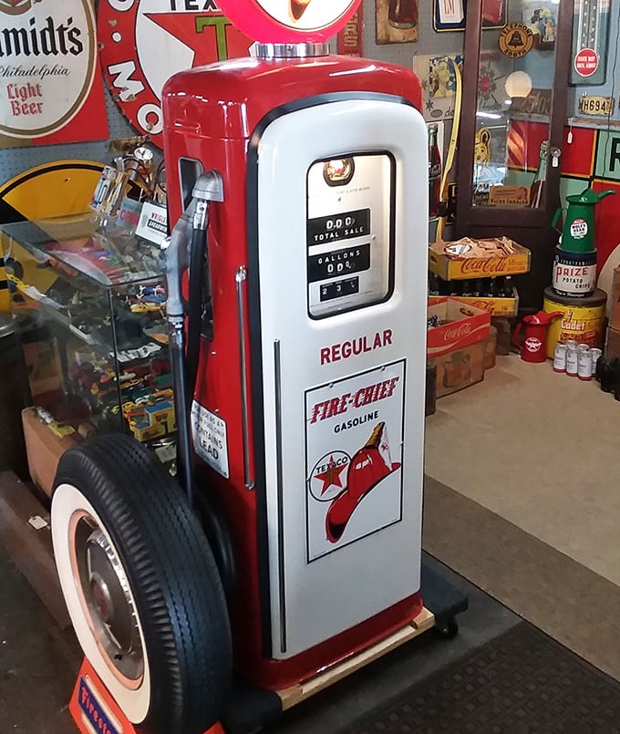 This Fire-Chief gas pump isn't just vintage—it's a time machine to when service stations actually provided service.