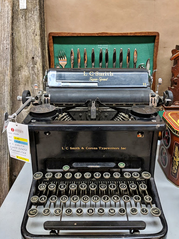 This L.C. Smith typewriter has probably written love letters, resignation notices, and maybe even the Great American Novel.