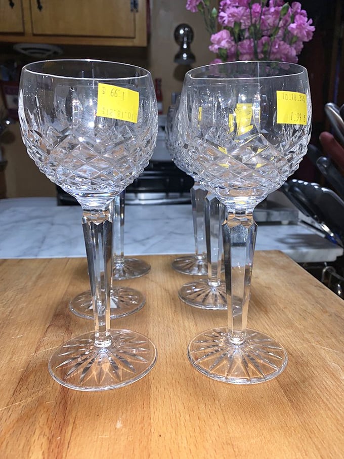 Crystal stemware fit for royalty—or just making your Tuesday night boxed wine feel fancy. Elegance doesn't always need a platinum credit card.