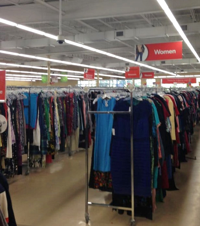 The women's section – a fashion democracy where designer labels and budget brands share rack space without a hint of snobbery.