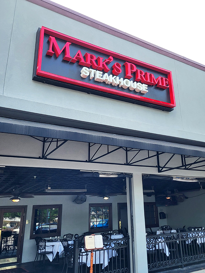 Mark's Prime brings a touch of big-city elegance to downtown Ocala – those outdoor tables are prime people-watching real estate.