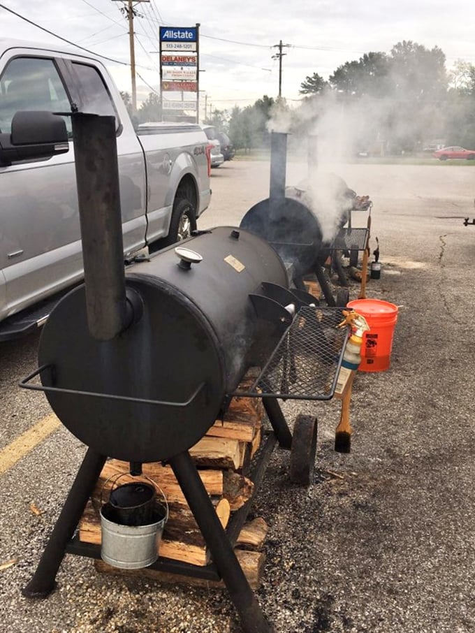 The sacred source – where smoke and patience transform ordinary meat into extraordinary BBQ. This is where the magic happens.