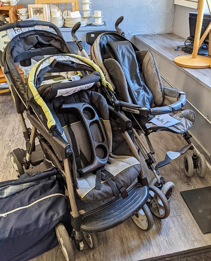 Baby strollers await new adventures – gently used kid gear that proves parenting doesn't have to break the bank.