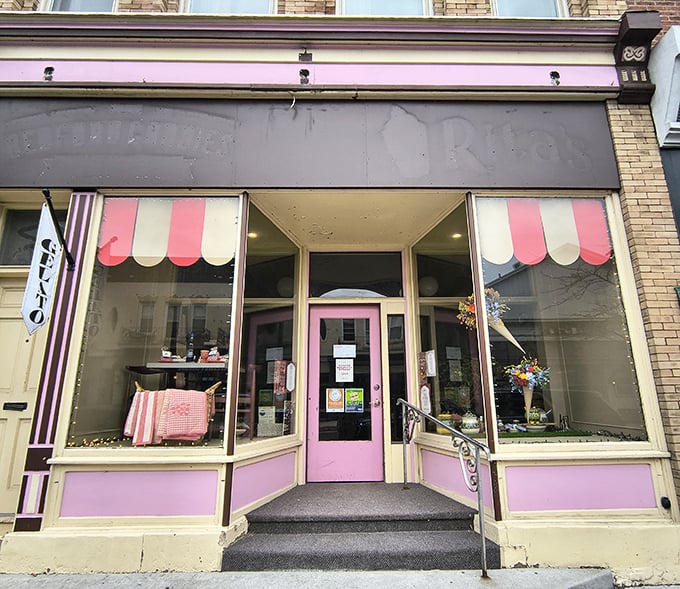 Bedford Candies' pink-and-white storefront looks sweet enough to eat—a confectionery wonderland where calories don't count if you're on vacation.