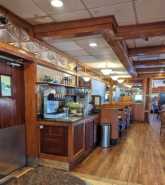 The heart of any diner operation—where coffee flows like conversation and breakfast is always just minutes away from perfection.
