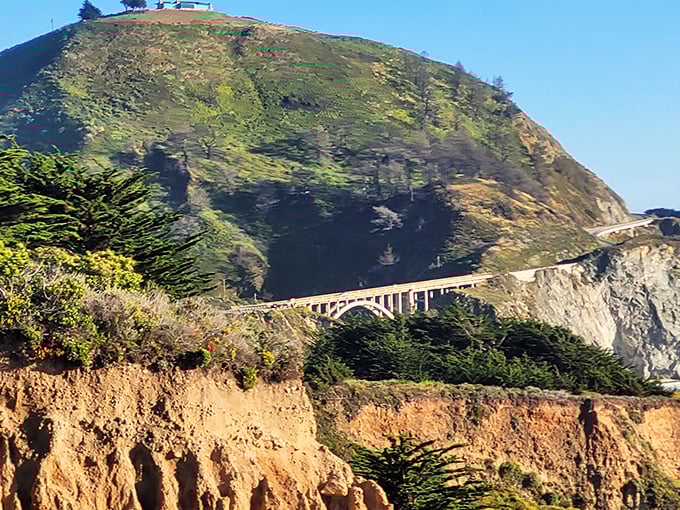 Bixby Creek Bridge from another angle—still showing off after all these years, like that photogenic friend who never takes a bad picture.