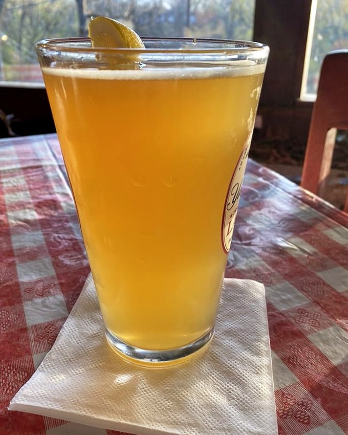 A cold beer with a view—the perfect companion to fried chicken and the antidote to a long week of adulting.