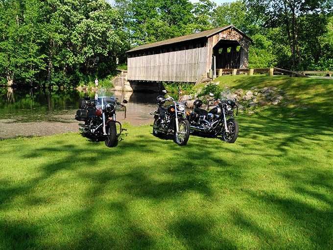 Motorcyclists have discovered what horse-and-buggy travelers knew long ago – this scenic route delivers joy at any speed.