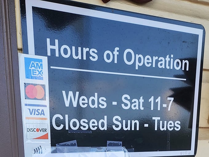 Hours of operation that remind us good things can't be rushed—those four days give them time to perfect what lands on your plate.