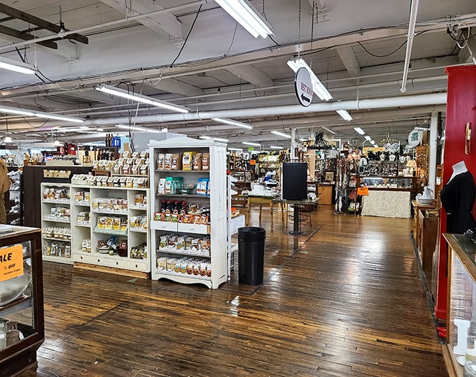 Gleaming shelves of carefully arranged collectibles stretch toward the horizon. The marketplace's organization makes hunting for specific treasures surprisingly manageable.