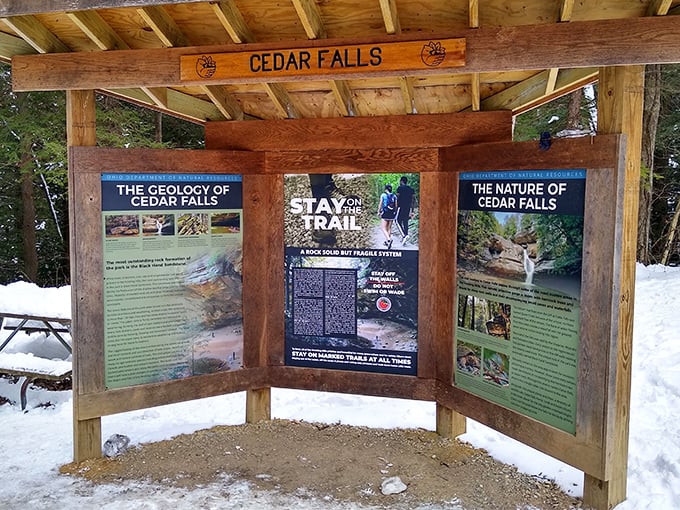 The information board: where geology lessons become fascinating instead of flashbacks to high school science class you slept through.