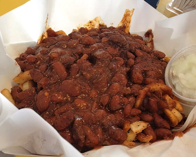 Chili fries that laugh in the face of diet plans—a glorious mess that requires both a fork and absolutely zero regrets.