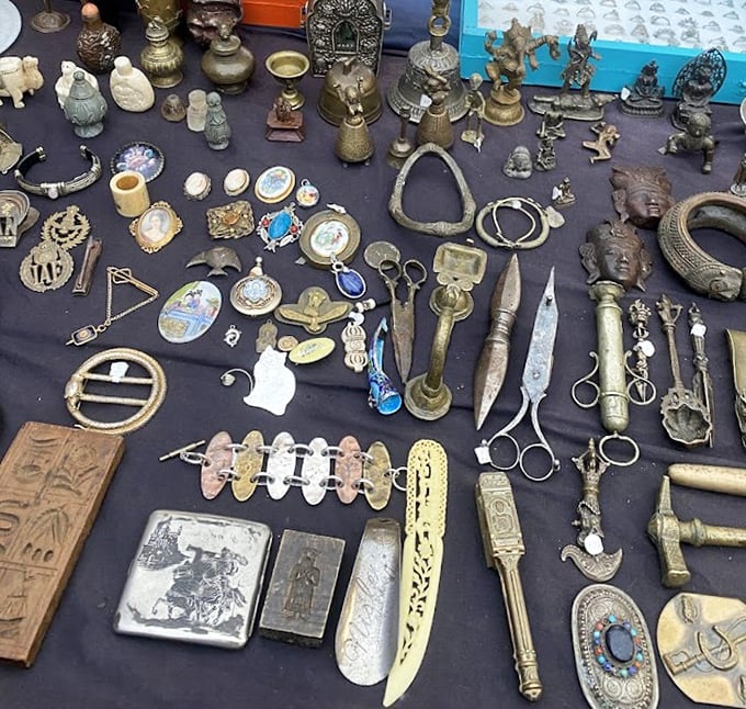 Treasure hunting for the historically curious. Each piece on this table once adorned someone's home, pocket, or person—now awaiting its next chapter.