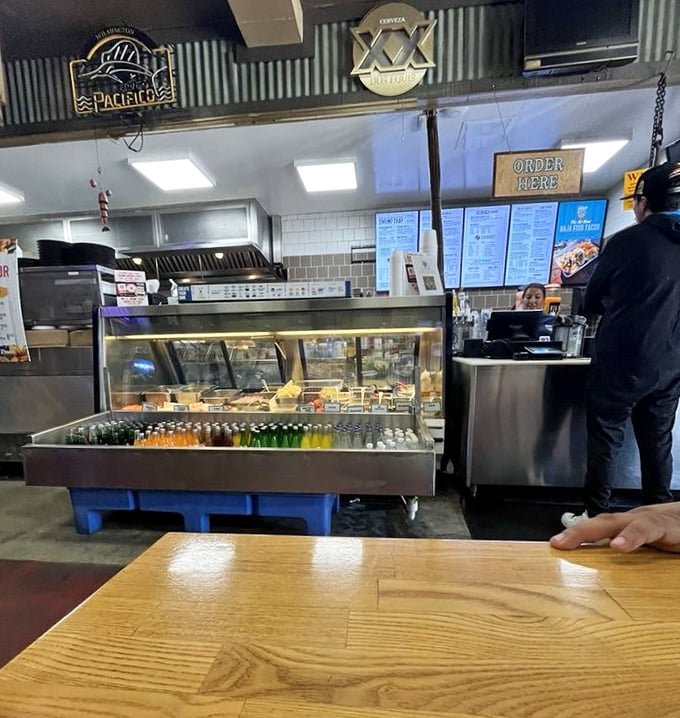 At the ordering counter, decisions are made that will affect happiness levels for the next hour—choose wisely or suffer the agony of food envy.