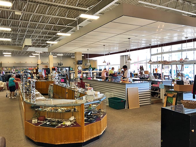 The jewelry counter sparkles with possibility—where one person's past accessory becomes another's new treasure.
