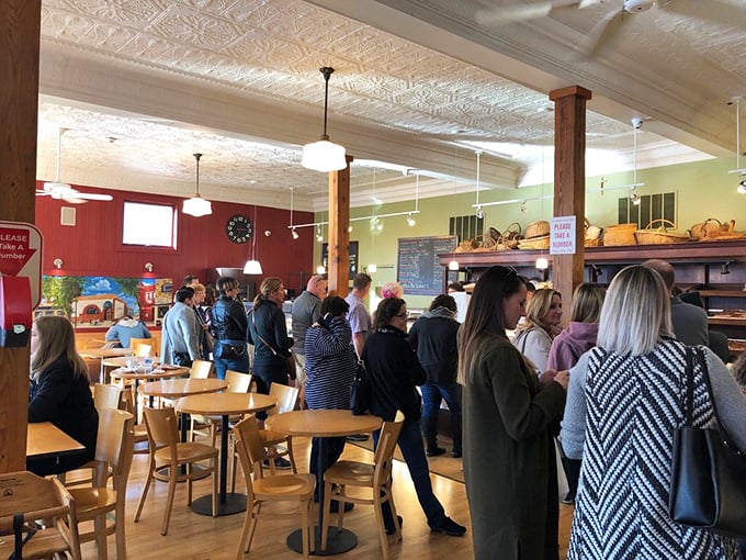 The line of customers isn't just waiting—it's a community forming around shared anticipation, the universal language of "whatever they're having must be worth it."