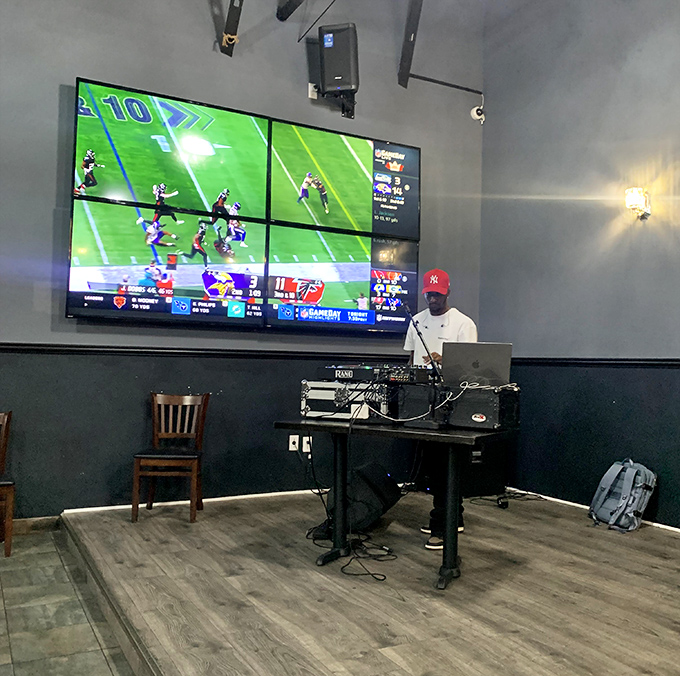 Live DJ and massive screens mean your meal comes with entertainment—because eating this good should feel like a celebration always.