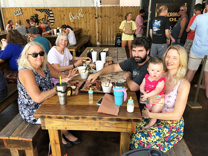 Multi-generational barbecue bliss – proof that great food brings families together better than any formal dining experience ever could.
