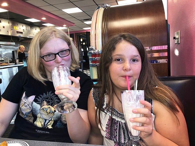 Milkshakes taste better when shared with friends—these classic vanilla creations are childhood memories served in a tall glass.