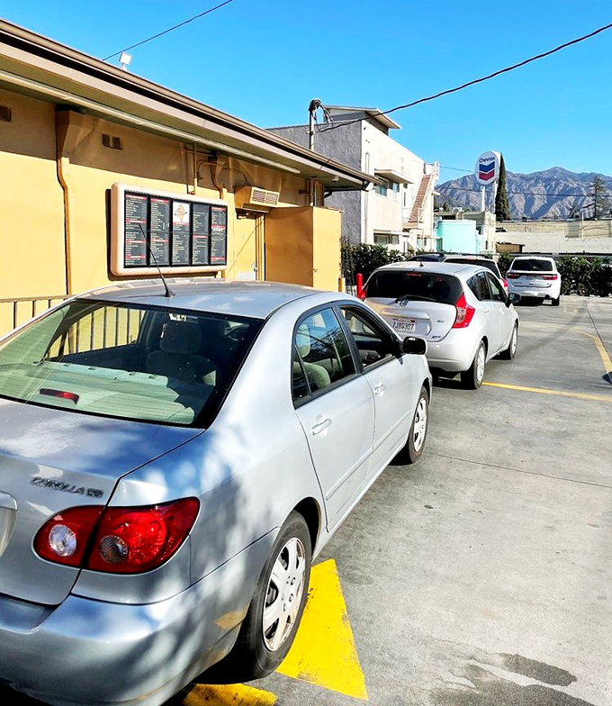 The drive-thru lane—for when you need that burger fix without leaving your car. Convenience never tasted so good.