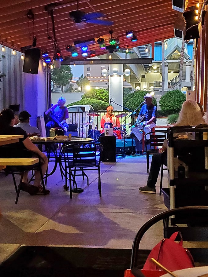 Live music on the patio transforms a great meal into an unforgettable evening under the Florida sky with friends.