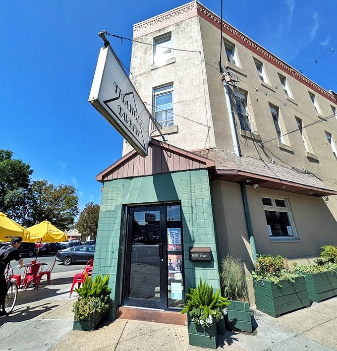 Triangle Tavern's corner location makes it impossible to miss – a beacon of good food and good times in South Philadelphia.