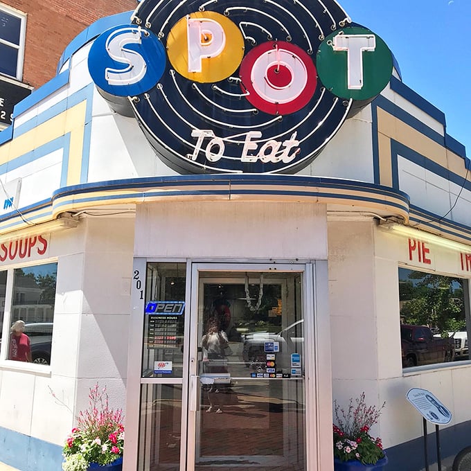 "To Eat" isn't just a suggestion on that sign – it's the best advice you'll get all day. Follow the neon to happiness.