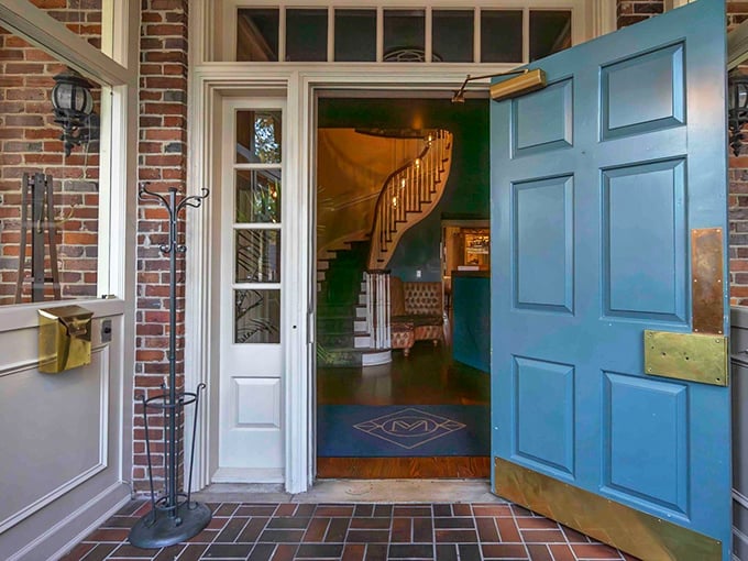 That blue door isn't just an entrance—it's a portal to a world where calories don't count and dinner reservations are the hottest tickets in town.