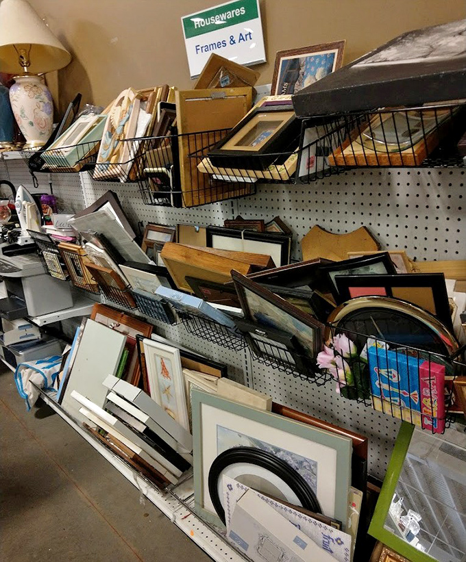 The frame section resembles an art gallery having an identity crisis. Find the perfect frame for half the retail price—just don't ask why there are so many cat portraits.
