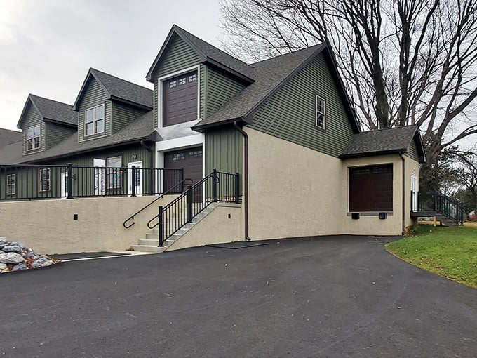 Not all suburban homes have stories to tell, but in Bird-in-Hand, even modern architecture tips its hat to traditional craftsmanship.