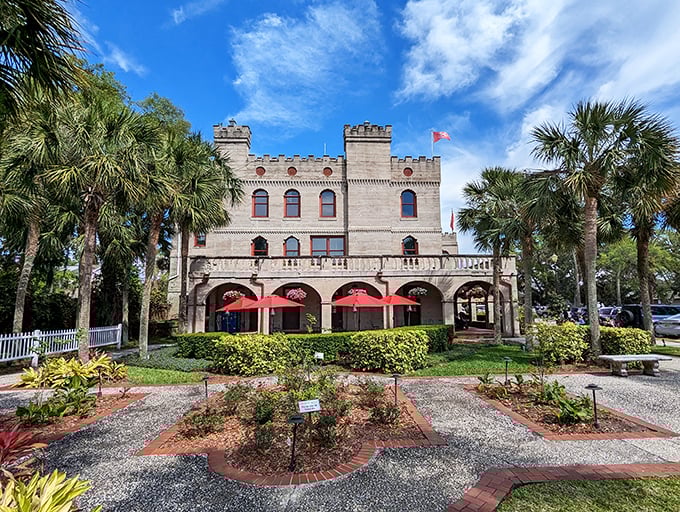 A garden fit for a castle. The meticulously maintained grounds surrounding Ripley's create a striking contrast between manicured Florida landscaping and the chaotic curiosities within.