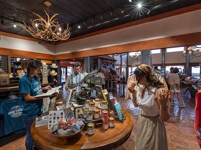 The depot's gift shop offers treasures almost as memorable as the journey itself, with Southwestern flair and railroad memorabilia.